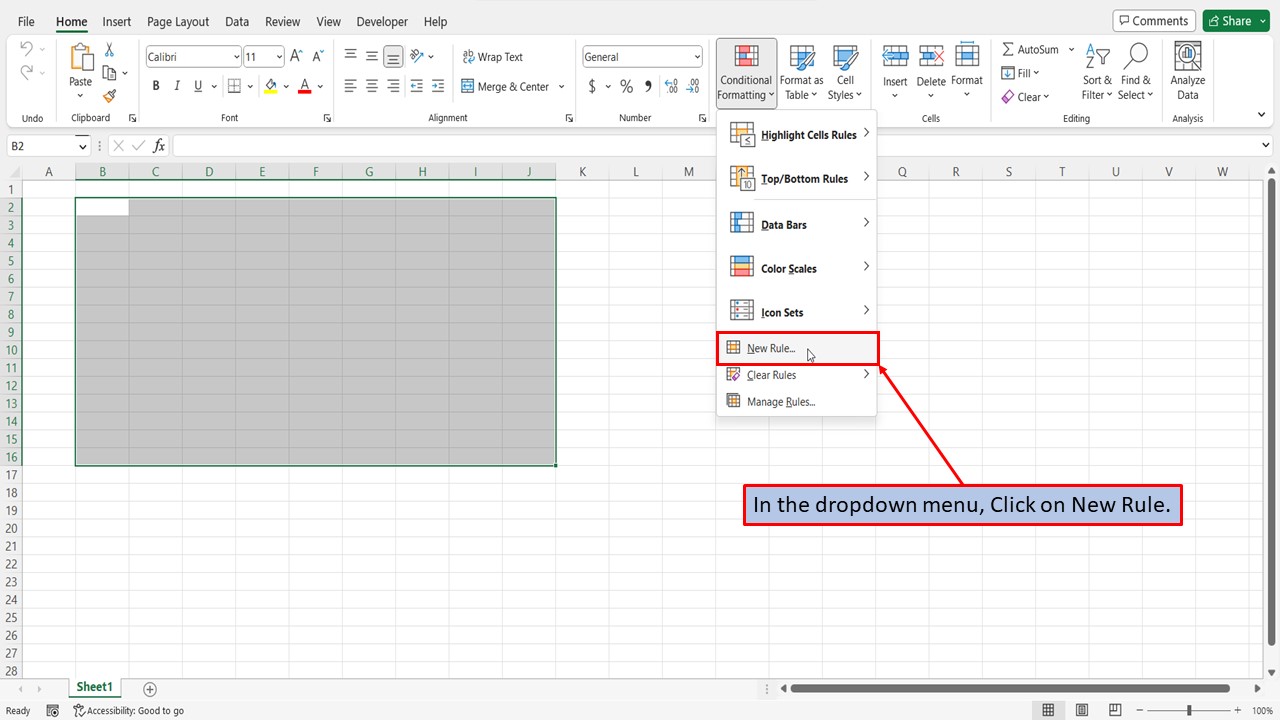 Apply Color To Alternate Rows In Excel 365 Using Conditional Formatting Marks Excel Tips 1254