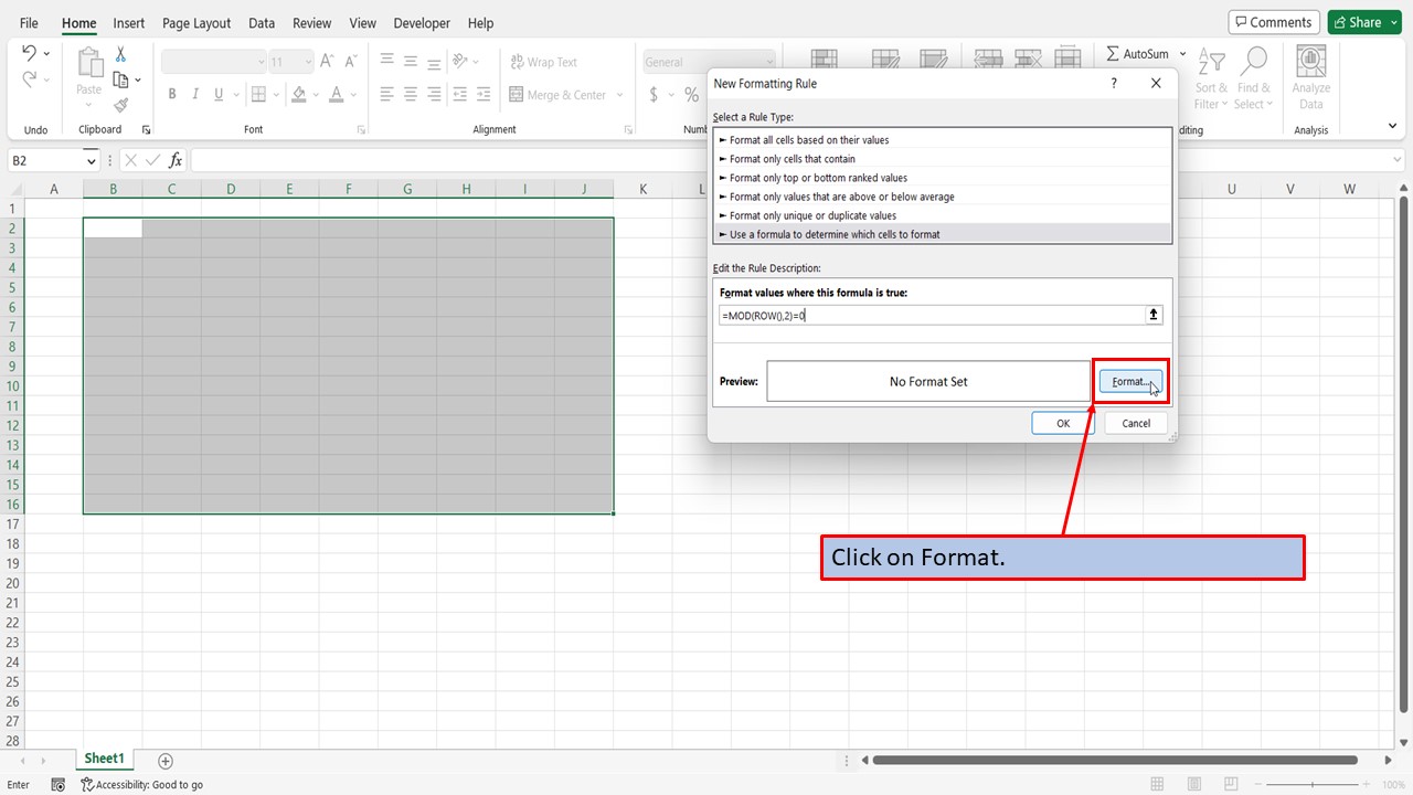 Apply Color To Alternate Rows In Excel 365 Using Conditional Formatting Marks Excel Tips 6295