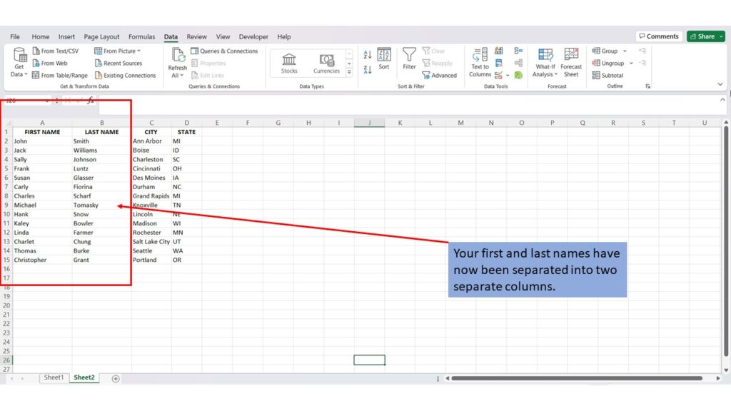 How To Split First And Last Name Into Two Columns In Excel Mark s How To Split First And Last Name Into Two Columns In Excel Mark s