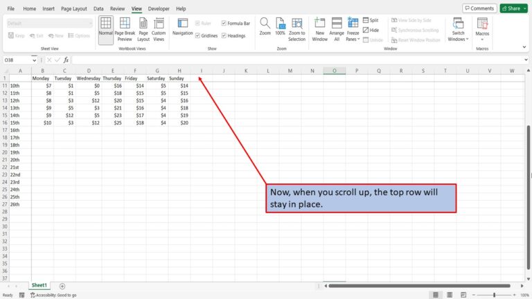 How To Freeze Top Row And First Column In Excel 365 - Mark's Excel Tips
