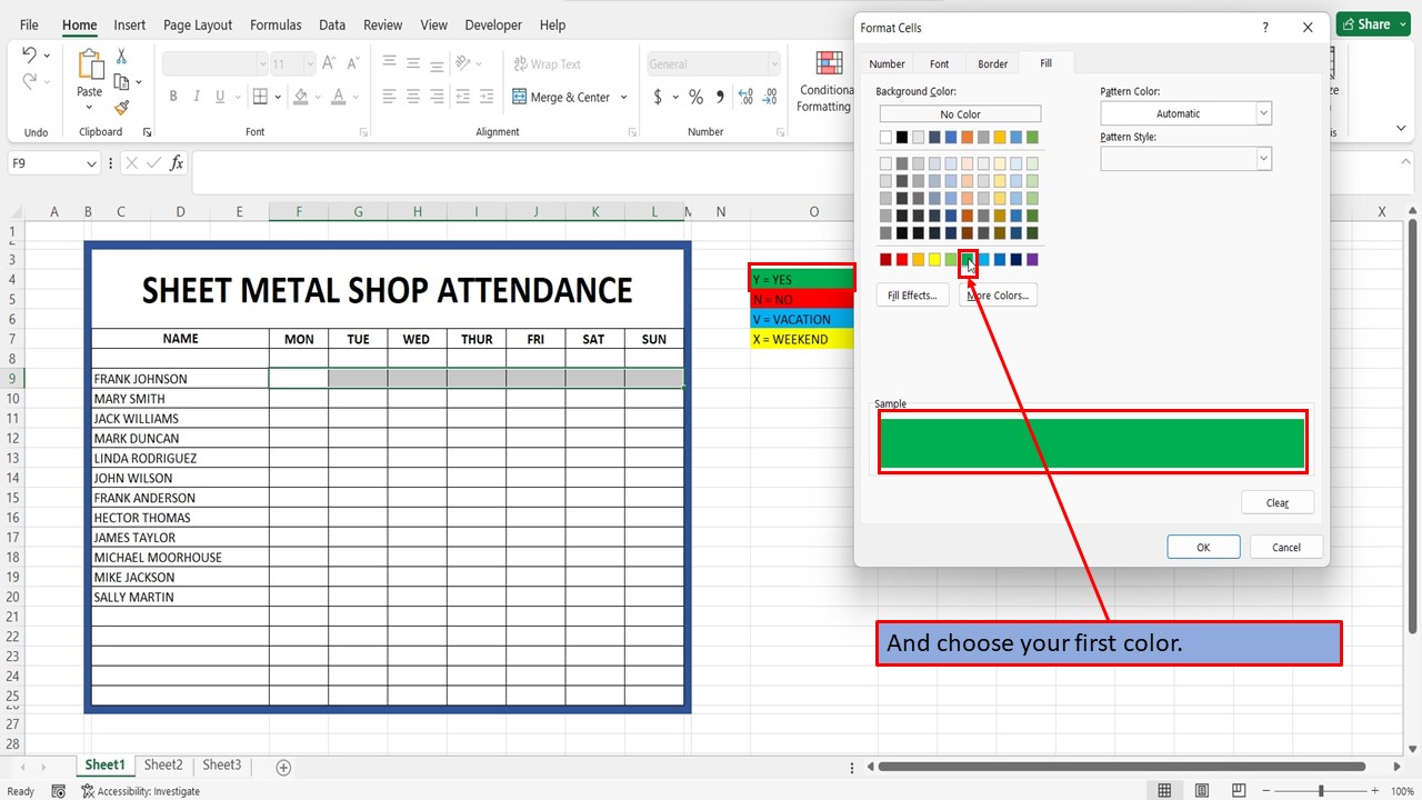 How To Get A Cell In Excel To Change Color Based On Its Value - Mark's ...