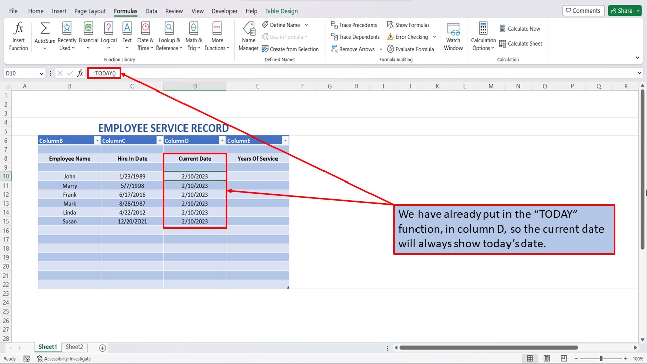 Use Excel To Find The Difference Between Two Dates – In Years - Mark's ...