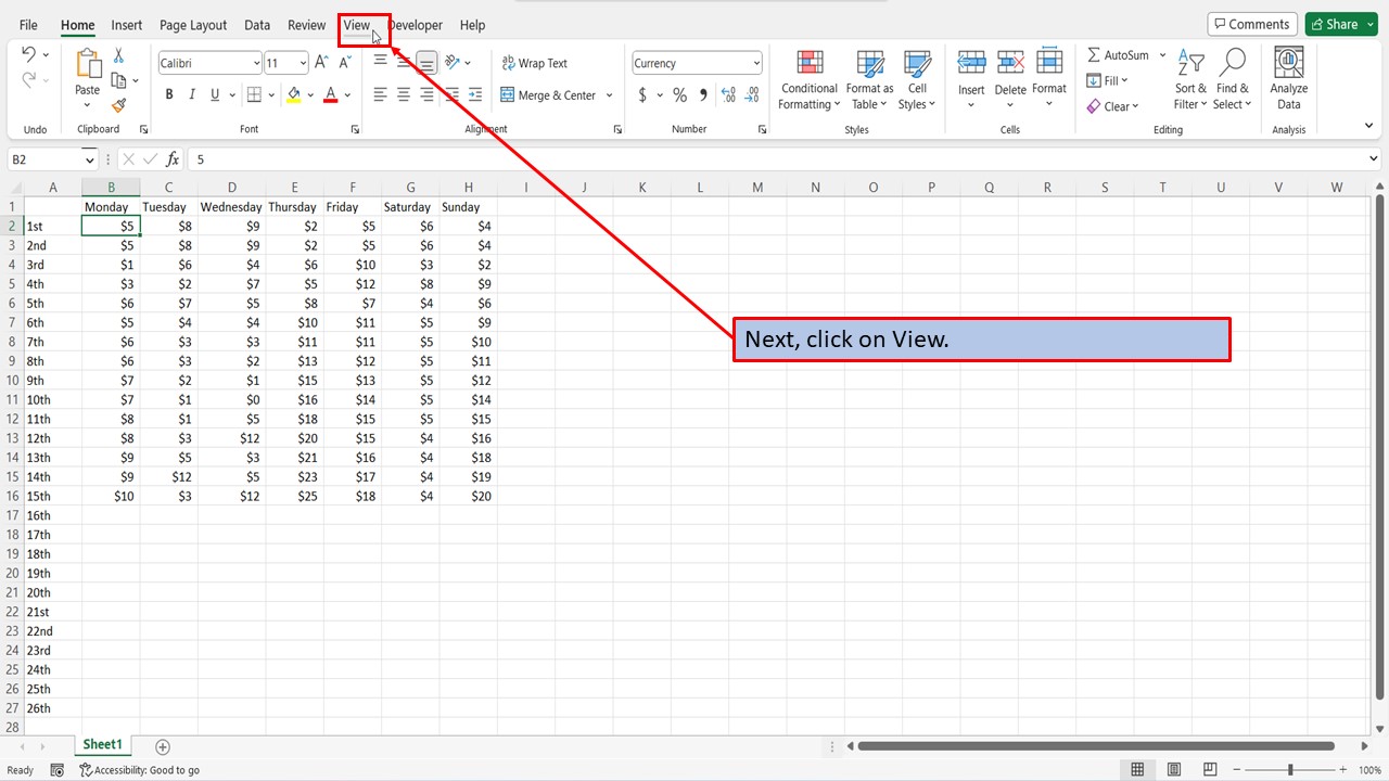 How To Freeze Top Row And First Column In Excel 365 - Mark's Excel Tips