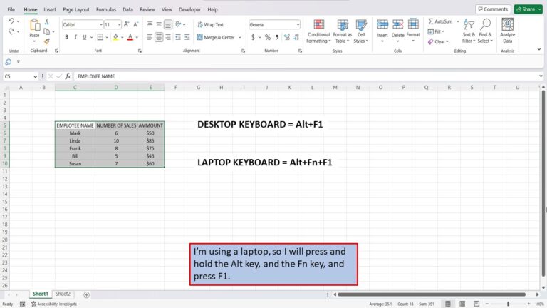 Turn Excel Data Into A Graph - Mark's Excel Tips