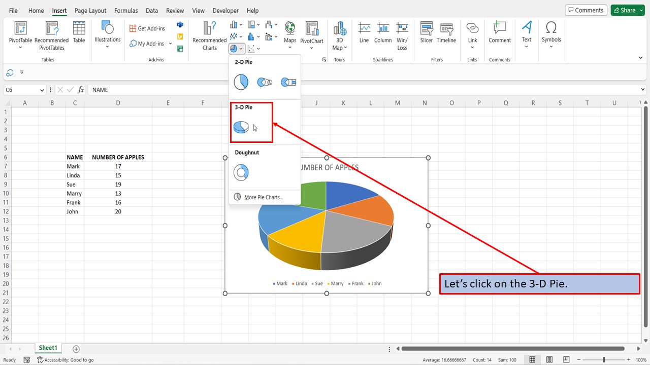 How To Create Pie Chart In Excel - Mark's Excel Tips
