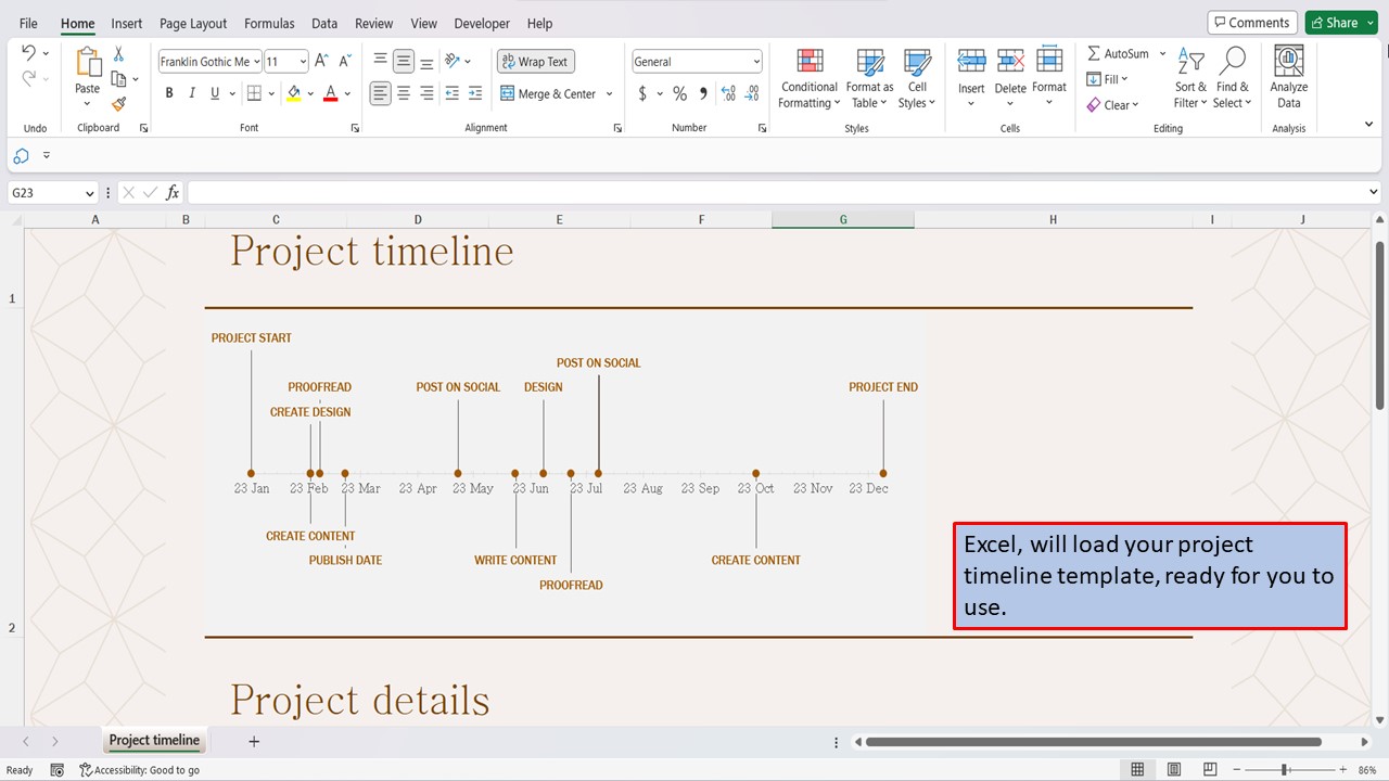 Project Timeline Template For Excel - Mark's Excel Tips