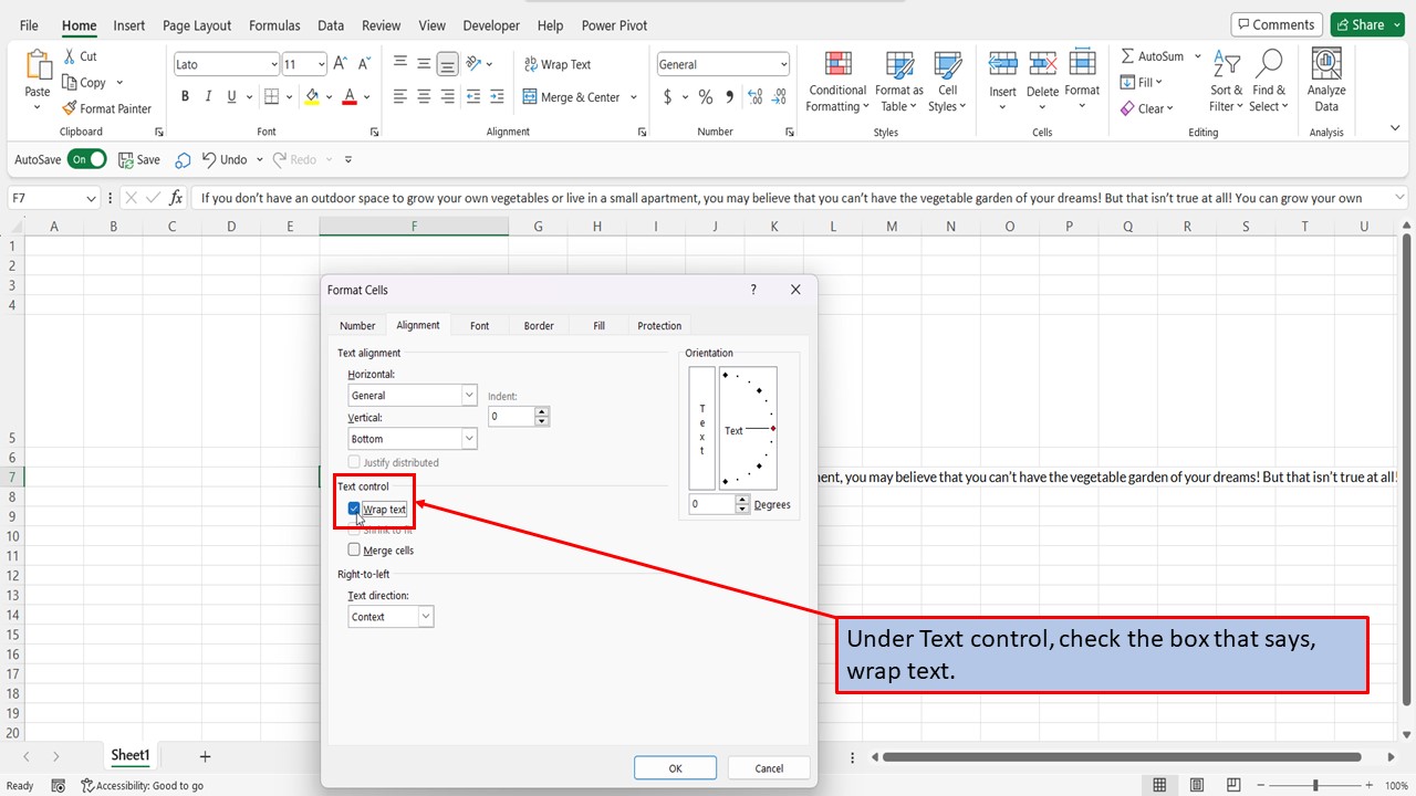 Two Ways To Wrap Text In Excel - Mark's Excel Tips
