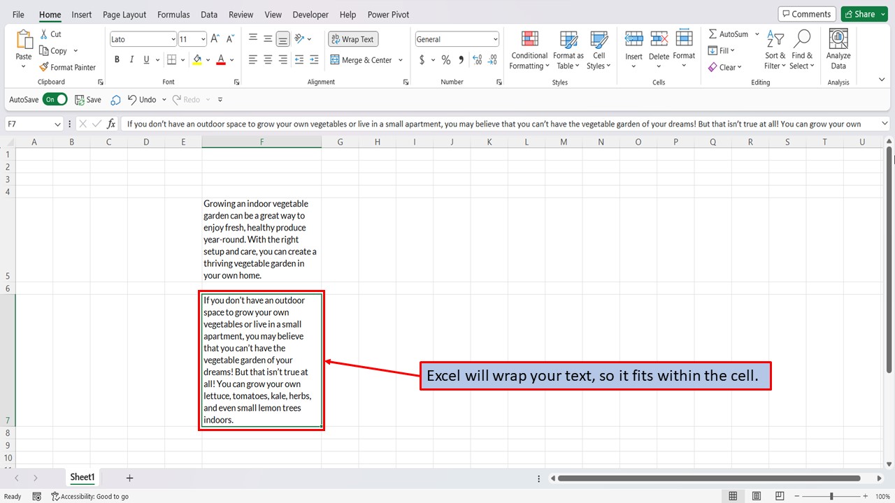 Two Ways To Wrap Text In Excel - Mark's Excel Tips