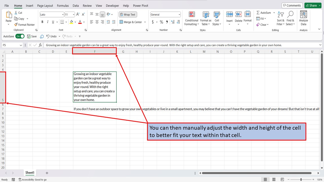 Two Ways To Wrap Text In Excel - Mark's Excel Tips