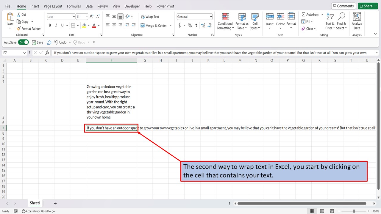 Two Ways To Wrap Text In Excel - Mark's Excel TipsMark's Excel Tips