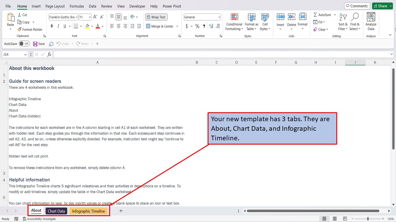 How To Load An Infographic Timeline Template In Excel - Mark's Excel Tips