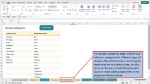 Create The Ultimate Meal Planner Template Using Excel 365 - Mark's ...