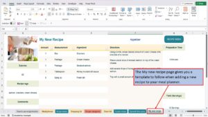 Create The Ultimate Meal Planner Template Using Excel 365 - Mark's ...