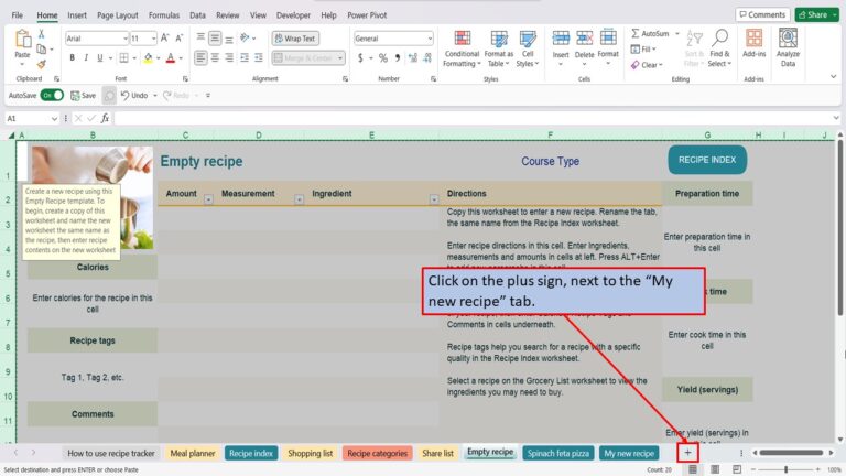 Create The Ultimate Meal Planner Template Using Excel 365 - Mark's ...