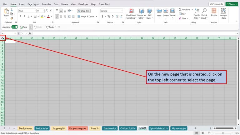 Create The Ultimate Meal Planner Template Using Excel 365 - Mark's ...
