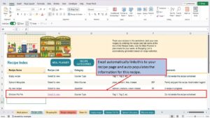 Create The Ultimate Meal Planner Template Using Excel 365 - Mark's ...