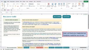 Create The Ultimate Meal Planner Template Using Excel 365