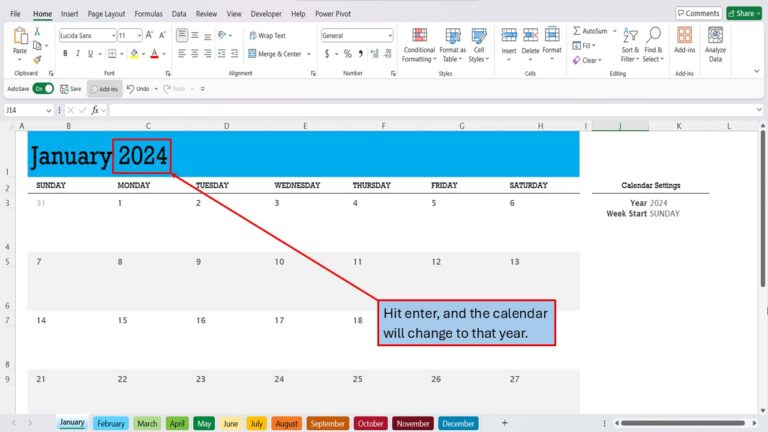 How to Create an Any Year Calendar in Excel 365 | Easy Tutorial - Mark's Excel Tips