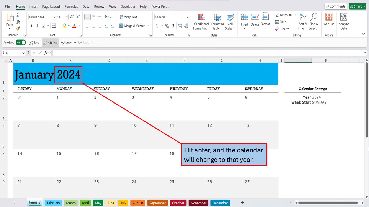 How to Create an Any Year Calendar in Excel 365 | Easy Tutorial - Mark's Excel Tips