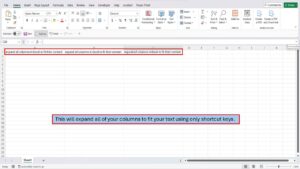 How To Expand All Columns Using Only Shortcut Keys In Excel 365 - Mark ...