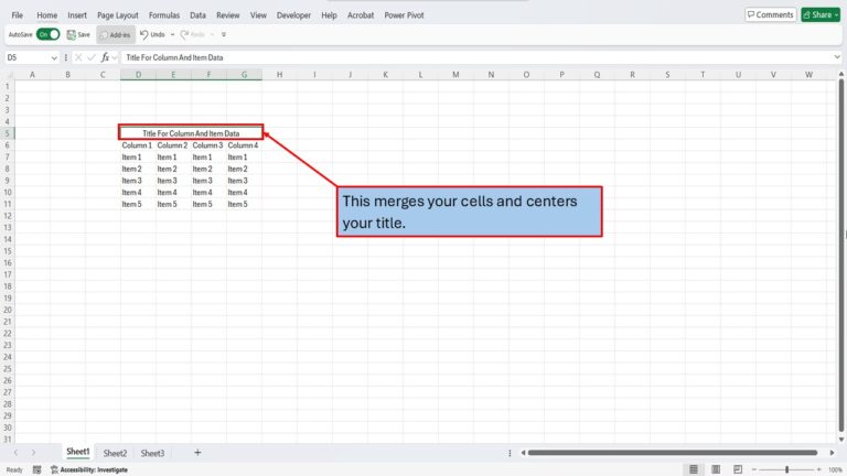 How to Merge Cells in Excel Using Only Shortcut Keys - Mark's Excel Tips