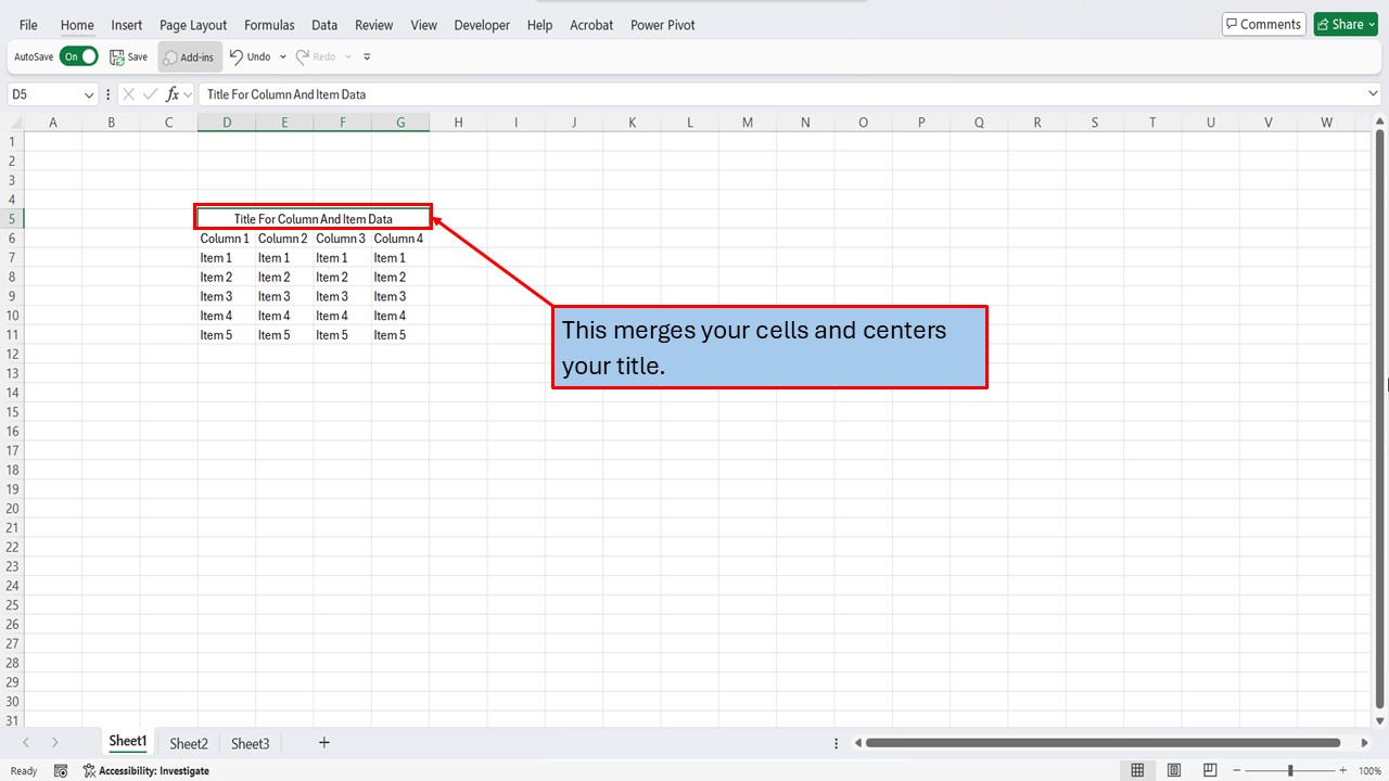 How to Merge Cells in Excel Using Only Shortcut Keys - Mark's Excel Tips