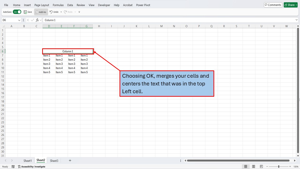 How to Merge Cells in Excel Using Only Shortcut Keys - Mark's Excel Tips