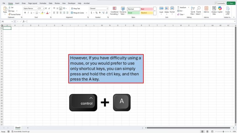 Select the Entire Worksheet in Excel Using ONLY Shortcut Keys - Mark's ...