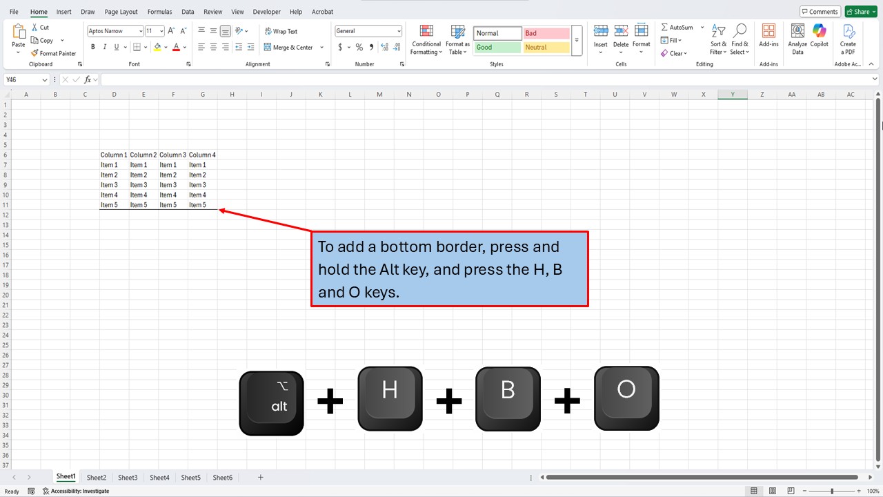 Master Excel Like a Pro: Genius Shortcut Keys to Add Borders—No Mouse Needed! - Mark's Excel Tips