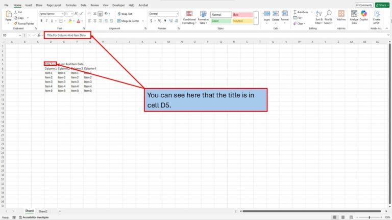 How to Merge Cells in Excel Using Only Shortcut Keys - Mark's Excel Tips
