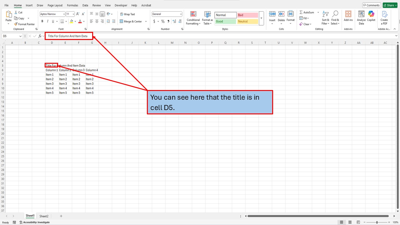 How to Merge Cells in Excel Using Only Shortcut Keys - Mark's Excel Tips