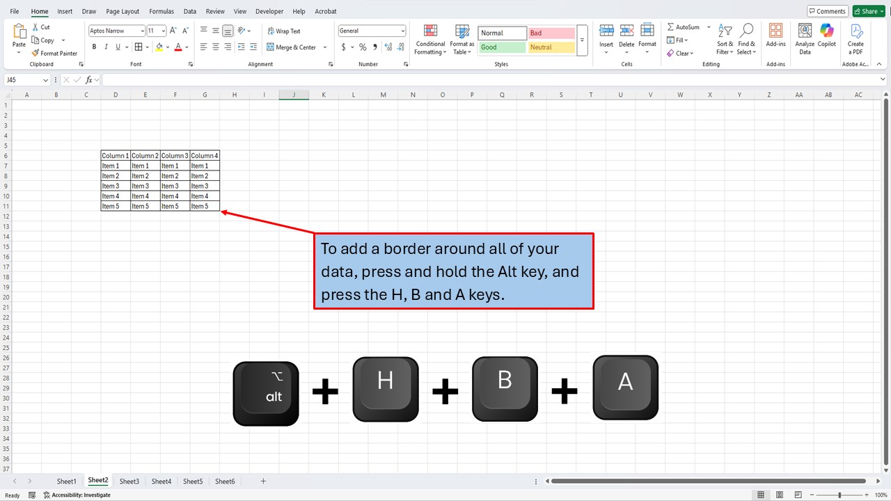 Master Excel Like a Pro: Genius Shortcut Keys to Add Borders—No Mouse Needed! - Mark's Excel Tips