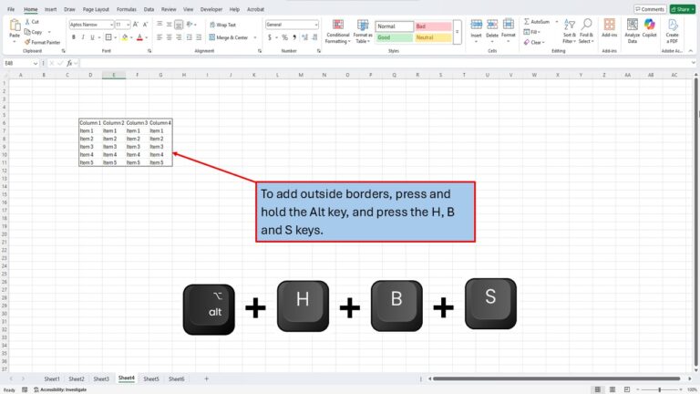 Master Excel Like a Pro: Genius Shortcut Keys to Add Borders—No Mouse Needed! - Mark's Excel Tips