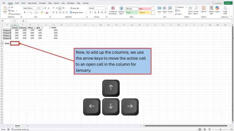 Excel Autosum Shortcut Easily Add Numbers Without Touching Your Mouse Marks Excel Tips