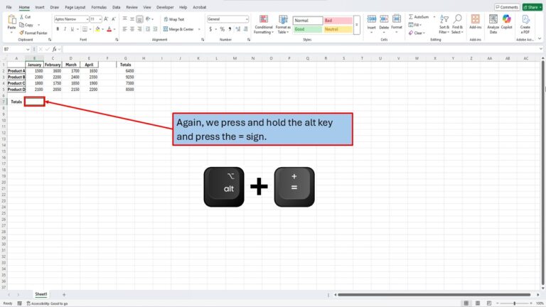Excel AutoSum Shortcut: Easily Add Numbers Without Touching Your Mouse ...