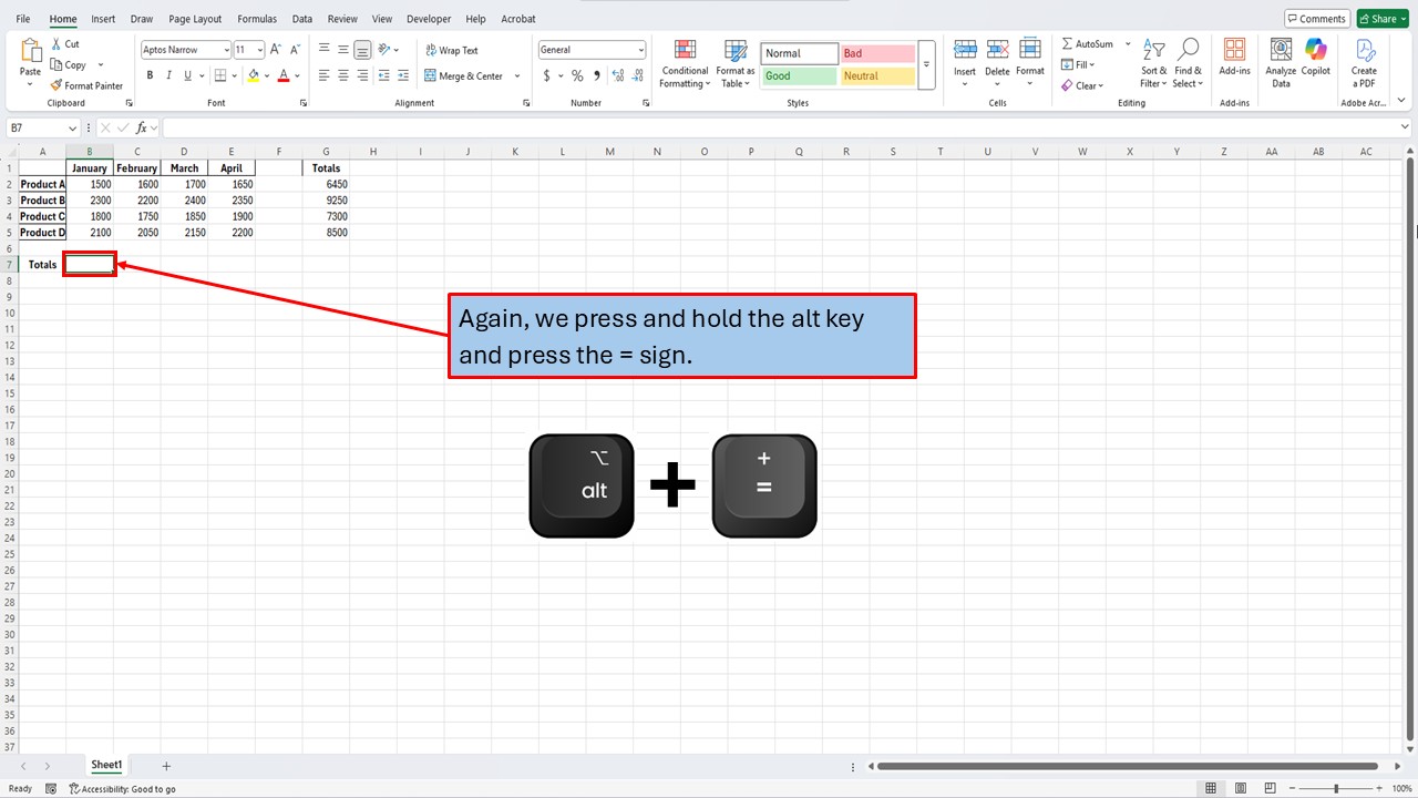 Excel AutoSum Shortcut: Easily Add Numbers Without Touching Your Mouse ...