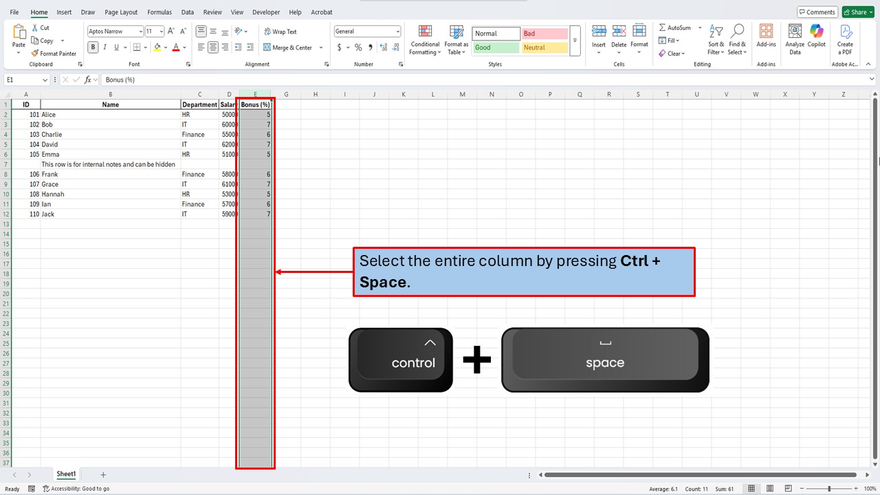 Excel Tips: Quickly Hide Columns With Keyboard Shortcuts in 2025 - Mark ...
