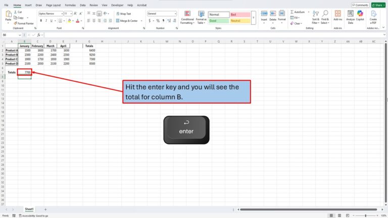 Excel Autosum Shortcut Easily Add Numbers Without Touching Your Mouse Marks Excel Tips