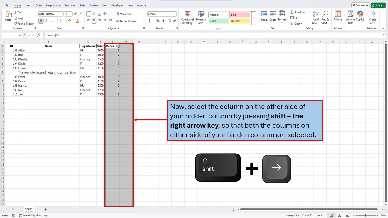 Excel Tips: Quickly Hide Columns With Keyboard Shortcuts in 2025 - Mark's Excel Tips