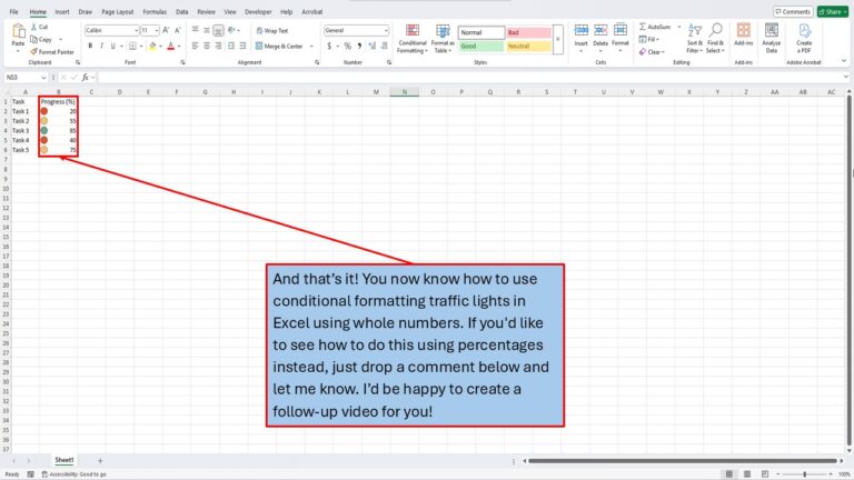 How To Use Conditional Formatting Traffic Lights In Excel - Mark's ...