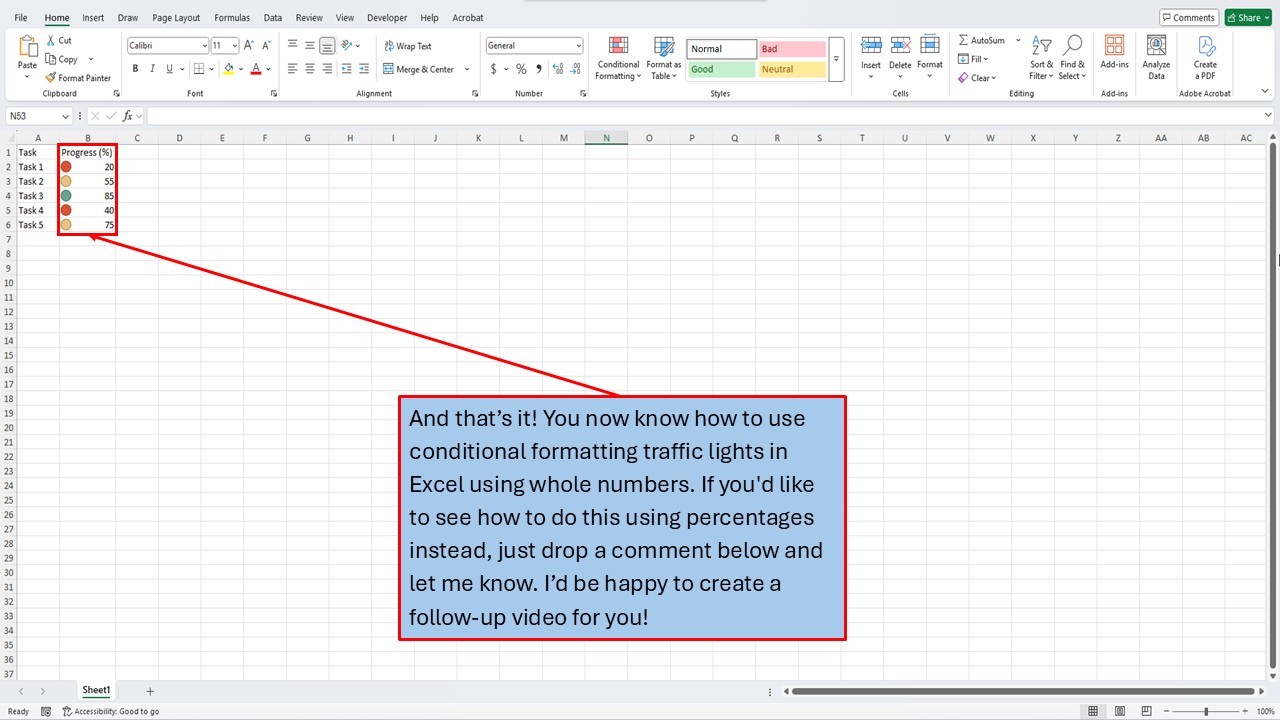 How To Use Conditional Formatting Traffic Lights In Excel Marks Excel Tips