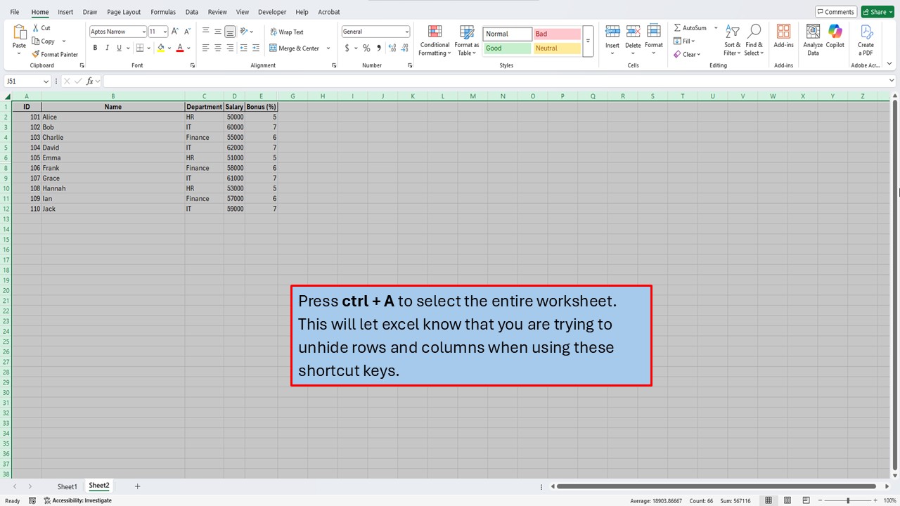 Excel Tips: Quickly Hide Columns With Keyboard Shortcuts in 2025 - Mark's Excel Tips