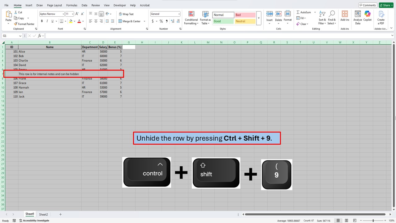 Excel Tips: Quickly Hide Columns With Keyboard Shortcuts in 2025 - Mark ...