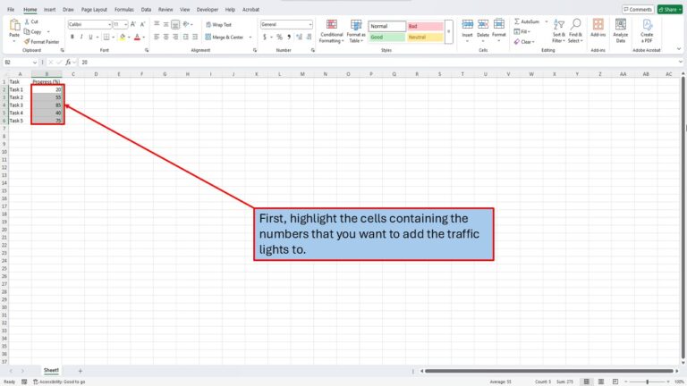 How To Use Conditional Formatting Traffic Lights In Excel - Mark's ...