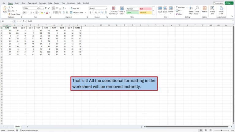 How to Remove Conditional Formatting in Excel (Entire Worksheet) - Mark's Excel Tips
