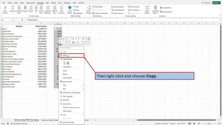 How To Remove Numbers After The Decimal In Excel Marks Excel Tips