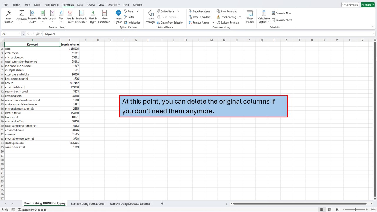 How To Remove Numbers After the Decimal in Excel - Mark's Excel Tips