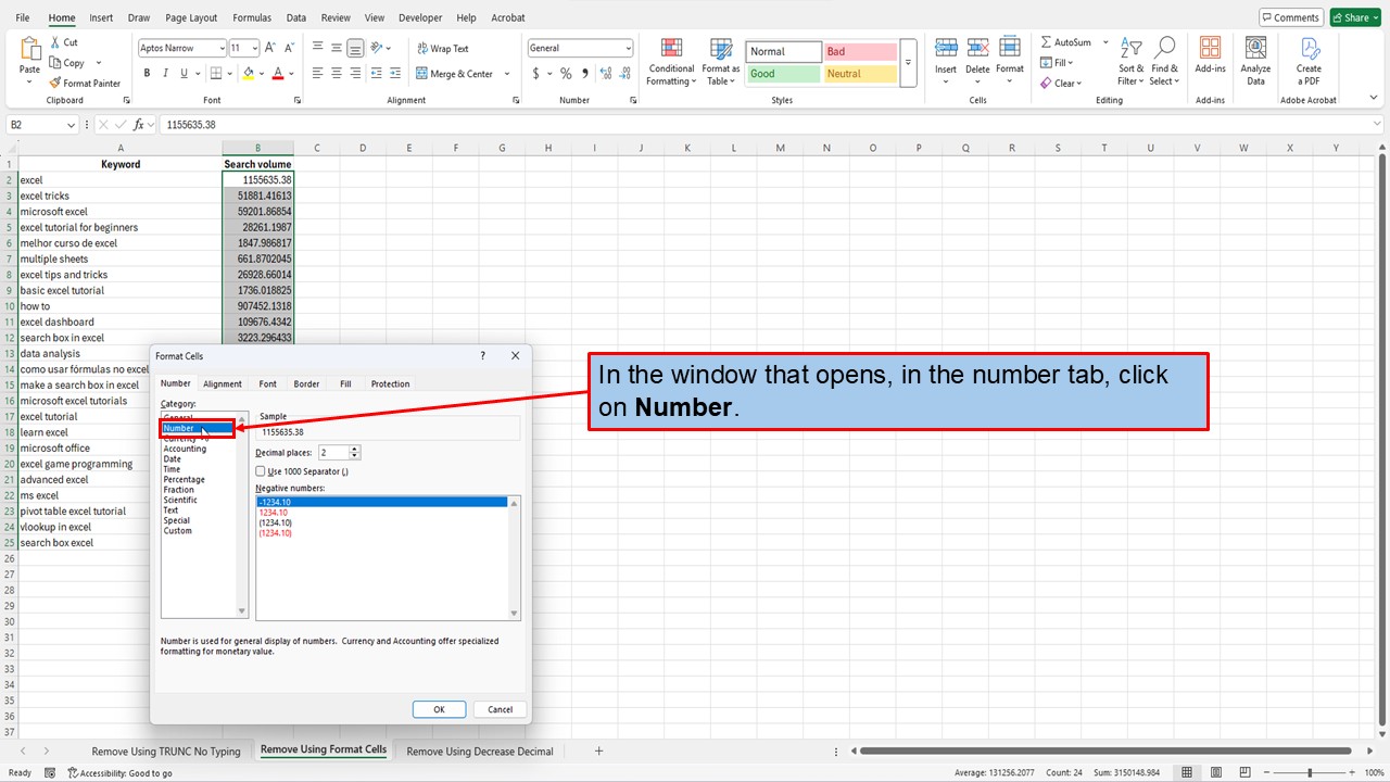 How To Remove Numbers After the Decimal in Excel - Mark's Excel Tips