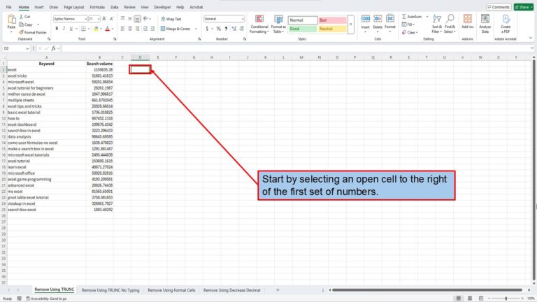 How To Remove Numbers After the Decimal in Excel - Mark's Excel Tips