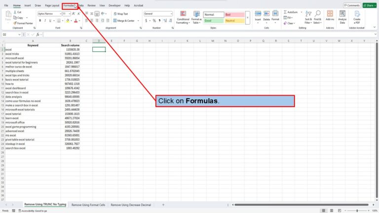How To Remove Numbers After The Decimal In Excel Marks Excel Tips